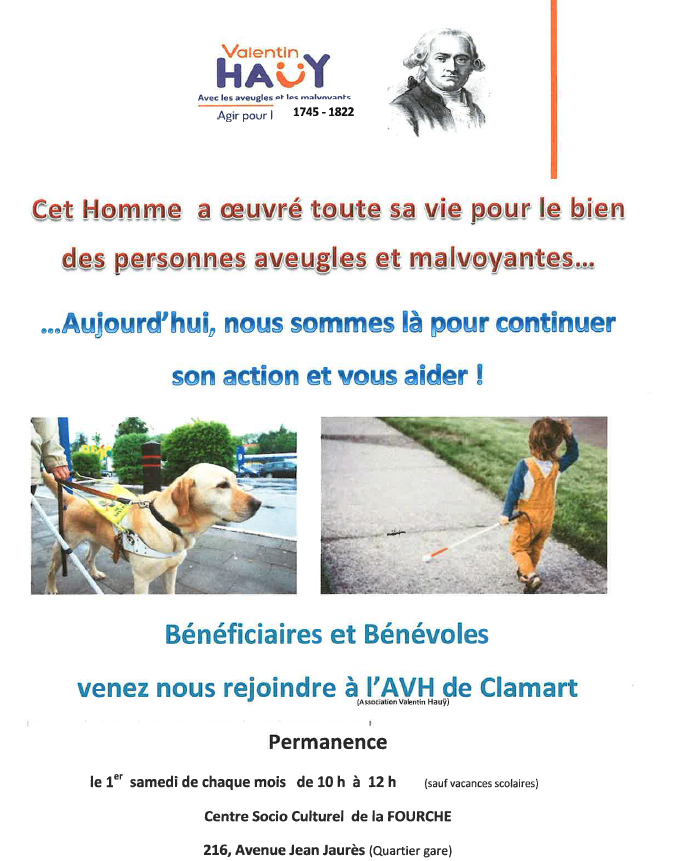 AVH - Association Valentin Haüy | VILLE DE CLAMART